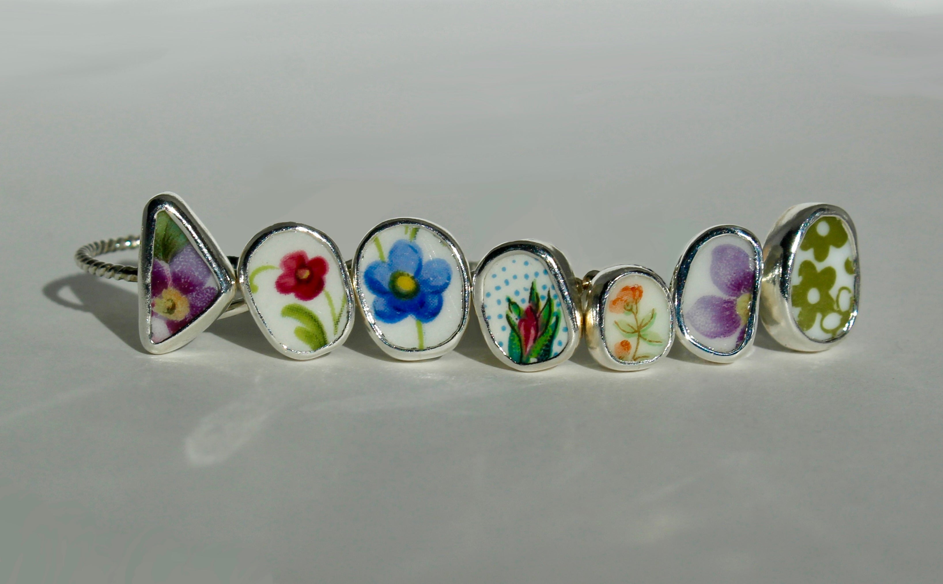 Upcycled Pottery Ring | Sustainable Ceramic Jewelry | One-of-a-Kind ...